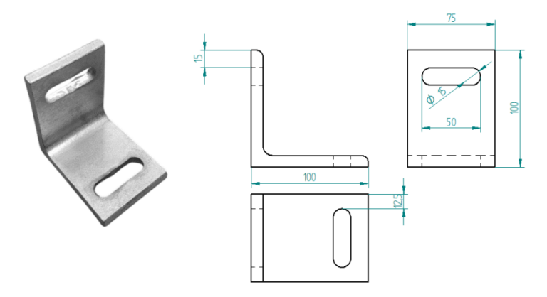 ÁNGULO MONTAJE COLISO 100x10 - Talleres M. Iniesta